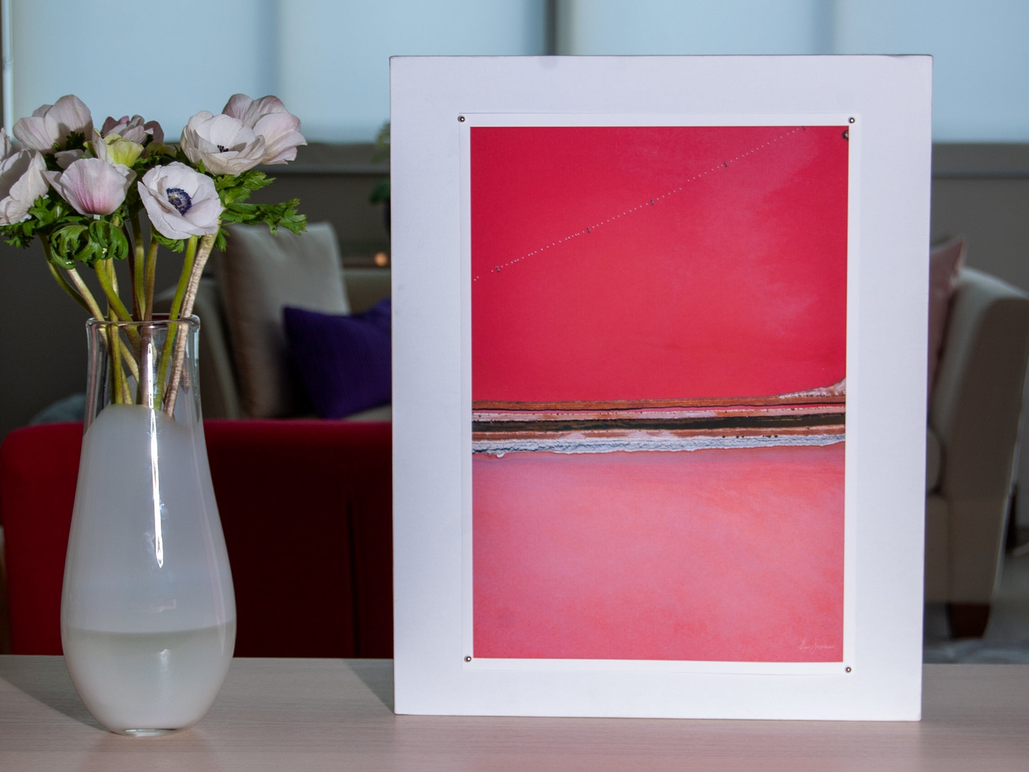 Hutt Lagoon fine art photograph in pink and red – O Gosh Shop